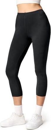 Ladeheid Legging 3/4 Tenue Sport Femme LA40-132 (Noir, 4XL)
