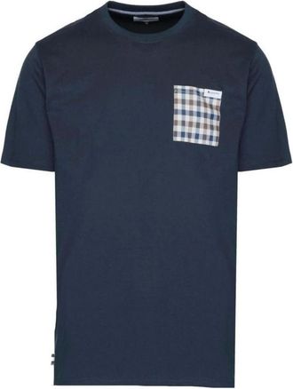 Aquascutum Homme, Tops, Bleu, Taille: 2XL T-shirt Homme en Coton Collection Printemps/&Eacute;t&eacute;