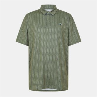 Lacoste Poloshirt f&uuml;r Herren, Regul&auml;r, kurz&auml;rmlig (Khaki/Dunkles Marineblau)