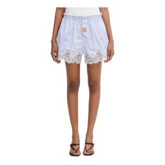 Martine Rose Spitzen-Shorts mit Streifen - - Shorts - Damen - Blau - XS