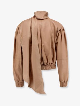 Chlo&eacute; Womens Leather Jacket Pink