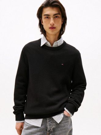 Tommy Jeans Rundhalspullover Slim fit mit Rundhalsausschnitt