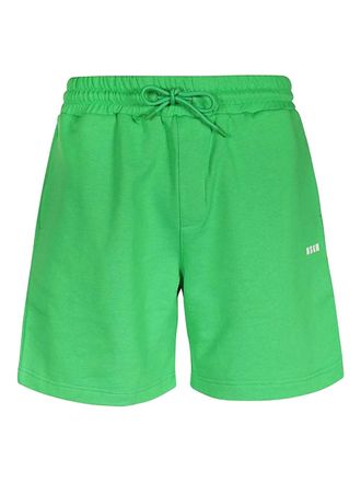 Msgm short à taille élastiquée - Vert