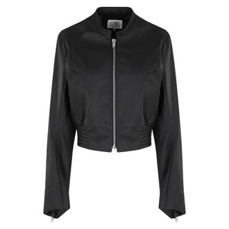 Maison Margiela Cropped Bomberjacke - - Jackets - Damen - Schwarzk - S