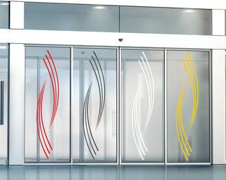 Indigos UG Retro Streifen - Fensterbild Glasdekor Sichtschutzfolie Fensterfolie - 500-2000 mm - Dekoration Sonnenschutz Folie f&uuml;r B&uuml;ro, Schule, Wohnzimmer, T&uuml;r -