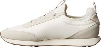 Calvin Klein Herren Retro Runner Sock Laceup Mix Mat Ym0Ym01414 Niedriges Oberteil, BEIGE (Marshmallow/Eggshell), 44.5 EU