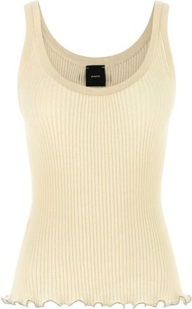 Pinko Pinko, Femme, Tops, Beige, Taille: 38 FR Mulinello Top