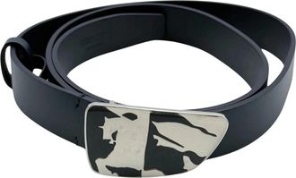Burberry Homme, Accessoires, Noir, Taille: 100 CM Shield Buckle Leather Belt