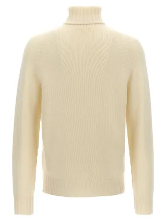 Maryya Ribbed Wool-Blend Turtleneck Sweater - Cream