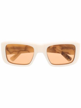 Retro Superfuture Eckige Onoratto Sonnenbrille - Wei&szlig;