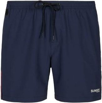 Sundek Short de bain uni &agrave; liser&eacute;s contrastants