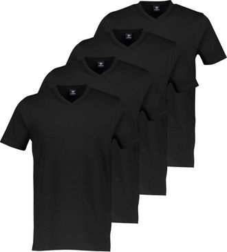 Lerros Herren T-Shirts (DE/NL/SE/PL, Alphanumerisch, XXL, Regular, Regular, 4 x schwarz)