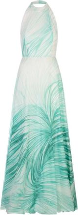 Kiton Femme, Robes, Multicolore, Taille: 38 FR Robe Maxi &agrave; Col Halter et Imprim&eacute; Floral