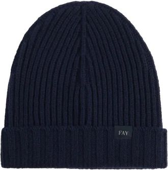 Fay Caps & M&uuml;tzen - Costa Inglese F.6 Ribbed Beanie Hat - Gr. ONE SIZE - in Schwarz - f&uuml;r Damen