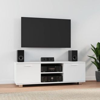 vidaXL Meuble tv Blanc 120x40,5x35 cm Bois ding&eacute;nierie Vidaxl