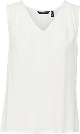 Vero Moda Vmbrit SL JRS Noos Top pour Femme, Blanche-Neige, S