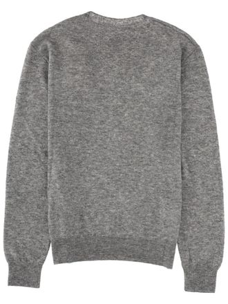 Saint Laurent Cashmere Blend V-Neck Sweater - Gray