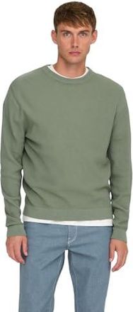 Only & Sons Onstony DS 12 Ls Waffle Crew Knit Pull en Tricot, Fer forgé, XL Homme
