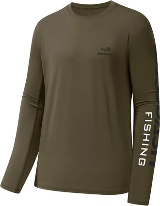 Bassdash Angeln T-Shirt Fishing Langarm Wasser UPF 50+ Shirt Rashguard Angelbekleidung UV Sonnenschutz