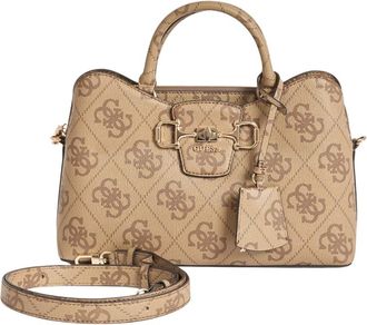 Guess Femme, Sacs, Brun, Taille: ONE Size Janie Logo Girlfriend Satchel