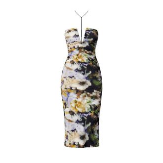 Amazu&igrave;n Amazuin, Femme, Robes, Multicolore, Taille: ONE Size Natalie Tie Floral Midi Dress