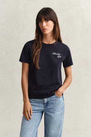 GANT Damen Graphic T-Shirt (XXL) EVENING Blau