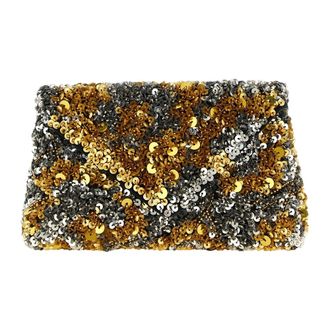 Dries Van Noten Femme, Sacs, Multicolore, Taille: ONE Size Pochette Enveloppe Orn&eacute;e en M&eacute;lange de Soie