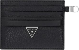 Guess Monaco Leder Kartenetui - - Accessories - Herren - Schwarzk - ONE SIZE