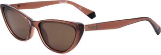 Polaroid Pld 6142/s 09Q/SP BROWN Sunglasses Womens Polycarbonate, Standard, 57