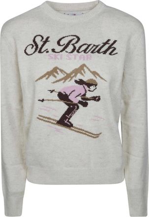 MC2 Saint Barth New Queen Rundhals-Pullover - - Knitwear - Damen - Beige - S