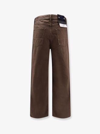 Stone Island Mens Loose Fit Denim Jeans Brown Cotton