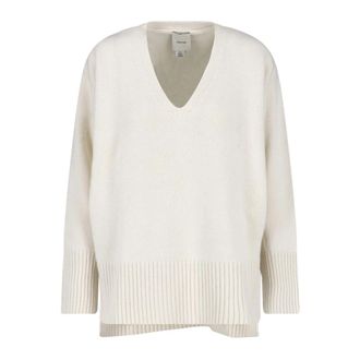Calvin Klein Lux Wool V-Neck Pullover - - Knitwear - Damen - Grau - L