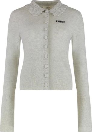 Chlo&eacute; Femme, Pulls, Gris, Taille: 40 FR Tricots