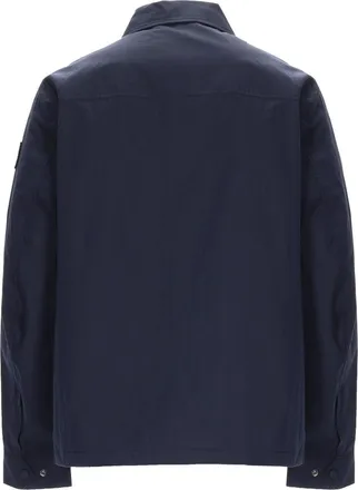 Belstaff Cotton Blend Cargo Overshirt Jacket - Blue