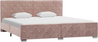 Les Tendances Lit Rose Tissu 180x200