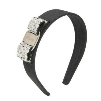 Ferragamo Pre-owned Coton accessoires-cheveux - Femme - Pre-owned - Noir - Taille: ONE Size