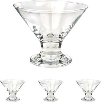 cofan Eisbecher mit einem Fassungsverm&ouml;gen von 28,5 cl | Hergestellt aus robustem Glas, 6 St&uuml;ck, Durchsichtig (Packung mit 4)