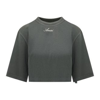 Amiri Cropped Tee - - Tops - Damen - Schwarzk - M
