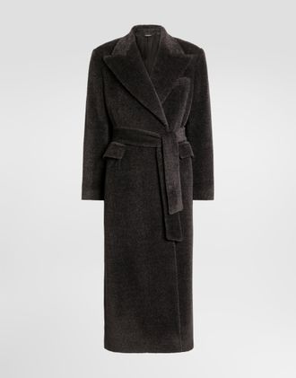 Dolce & Gabbana Doppelreihiger Mantel Aus Alpaka - Mann M&auml;ntel Und Jacken Grau 56
