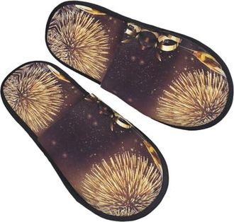 Generic Bonne Ann&eacute;e Homme Femme Chaussures De Maison Confortable Pantoufles Respirantes Chaussons Pour Automne Ext&eacute;rieur Int&eacute;rieur M