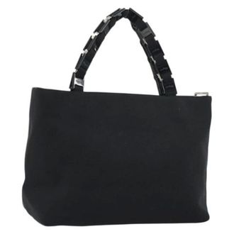 Ferragamo Sac &agrave; main en toile Pre-owned - Femme - Pre-owned - Noir - Taille: ONE Size