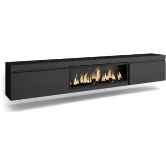 Skraut Home Skraut Home - TV-Schrank, Lowboard, f&uuml;r Wohnzimmer und Esszimmer, 267x45x35 cm, F&uuml;r gro&szlig;formatiges tv, Elektrokamin xxl, H&auml;ngend, Moderner Stil