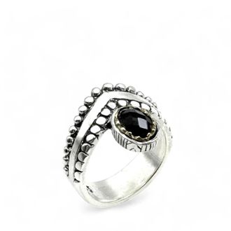Jalan Jalan 925 Silber Onyx Ring - - Accessories - Damen - Schwarzk - 54 MM