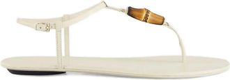 Gucci Sandalen mit Bambusdetail - Wei&szlig;