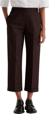 Meimeij Femme, Pantalons, Brun, Taille: 44 FR Pantalon Droit avec Poches et Taille &Eacute;lastique