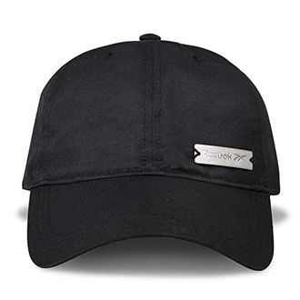 Reebok Active Metal Badge Cap avec Sangle r&eacute;glable pour Homme et Femme (Taille Unique) Panneau Avant &agrave; Profil Bas, Fond de Teint-Noir, Mixte