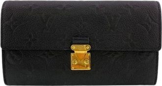 Louis Vuitton Portefeuille long (bi-pli) Pre-owned - Femme - Pre-owned - Noir - Taille: ONE Size