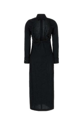 Max Mara Womens Black Poplin Rovigo Shirt Dress Nero Exterior: Cotton Polyester Abiti