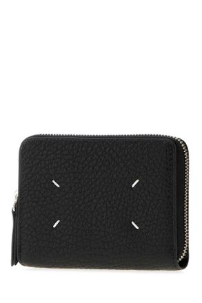 Maison Margiela Womens Around Wallet Black Leather