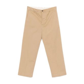Nine In The Morning Beige Baumwollhose mit Knopfleiste - - Trousers - Herren - Beige - 2XL